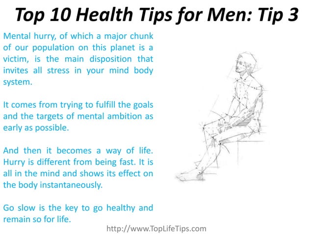 Top 10 health tips for men | PPT