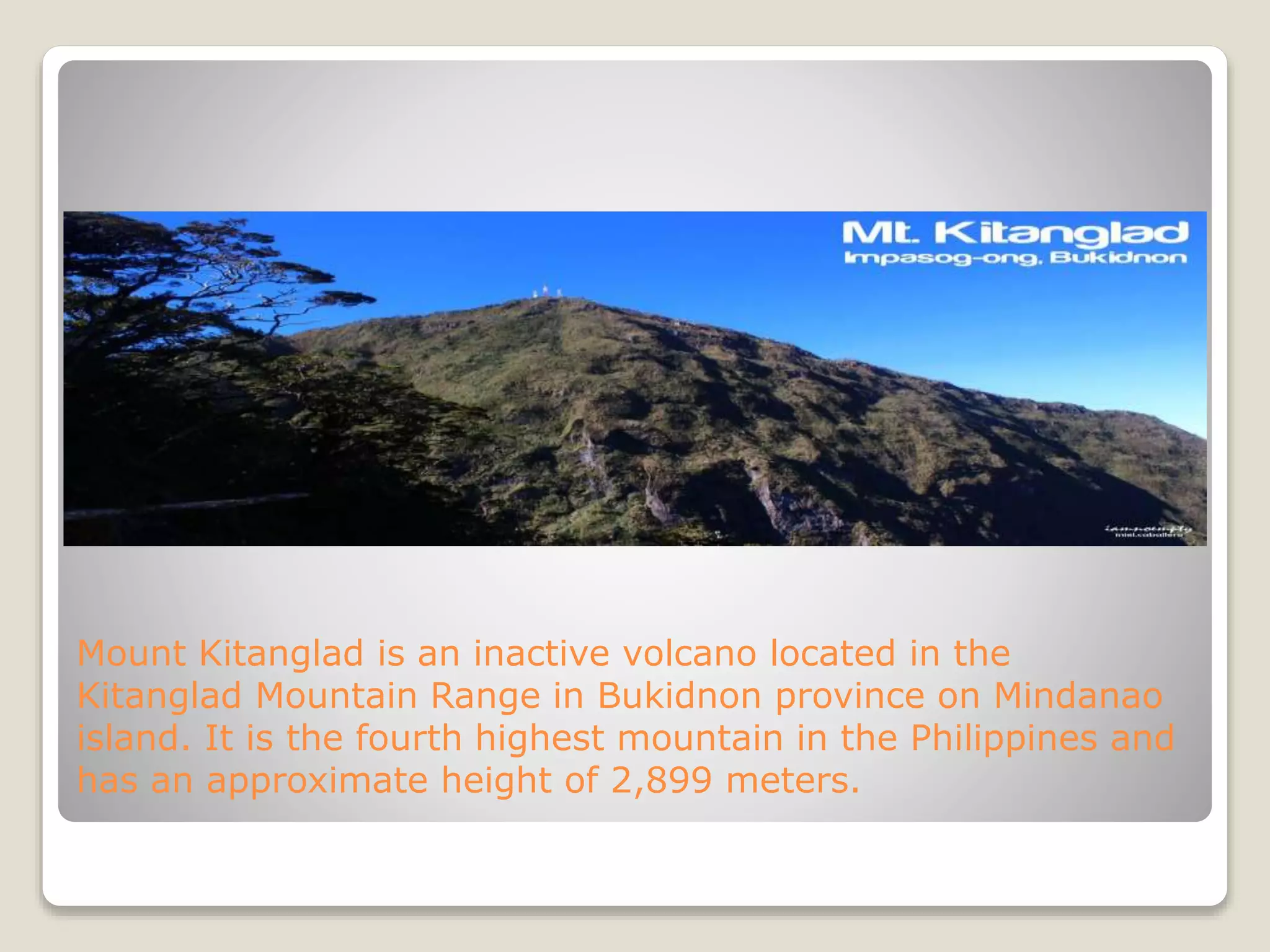 Top 10 highest mountains in the philippines | PPTX