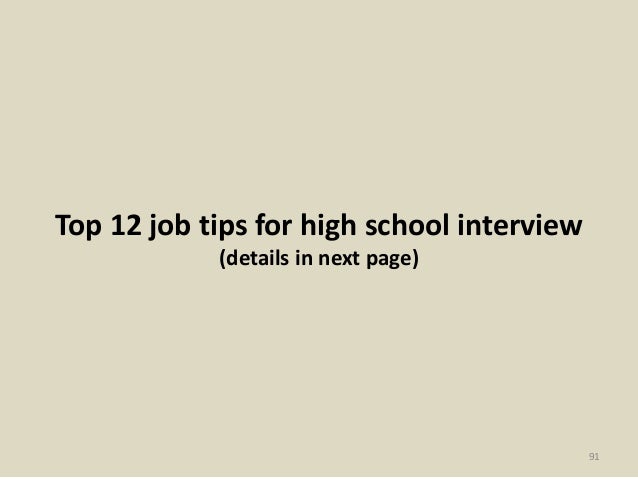 80 high school interview questions with answers