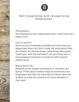 The Top 10 Employee Management Mistakes and How to Avoid Them | PDF
