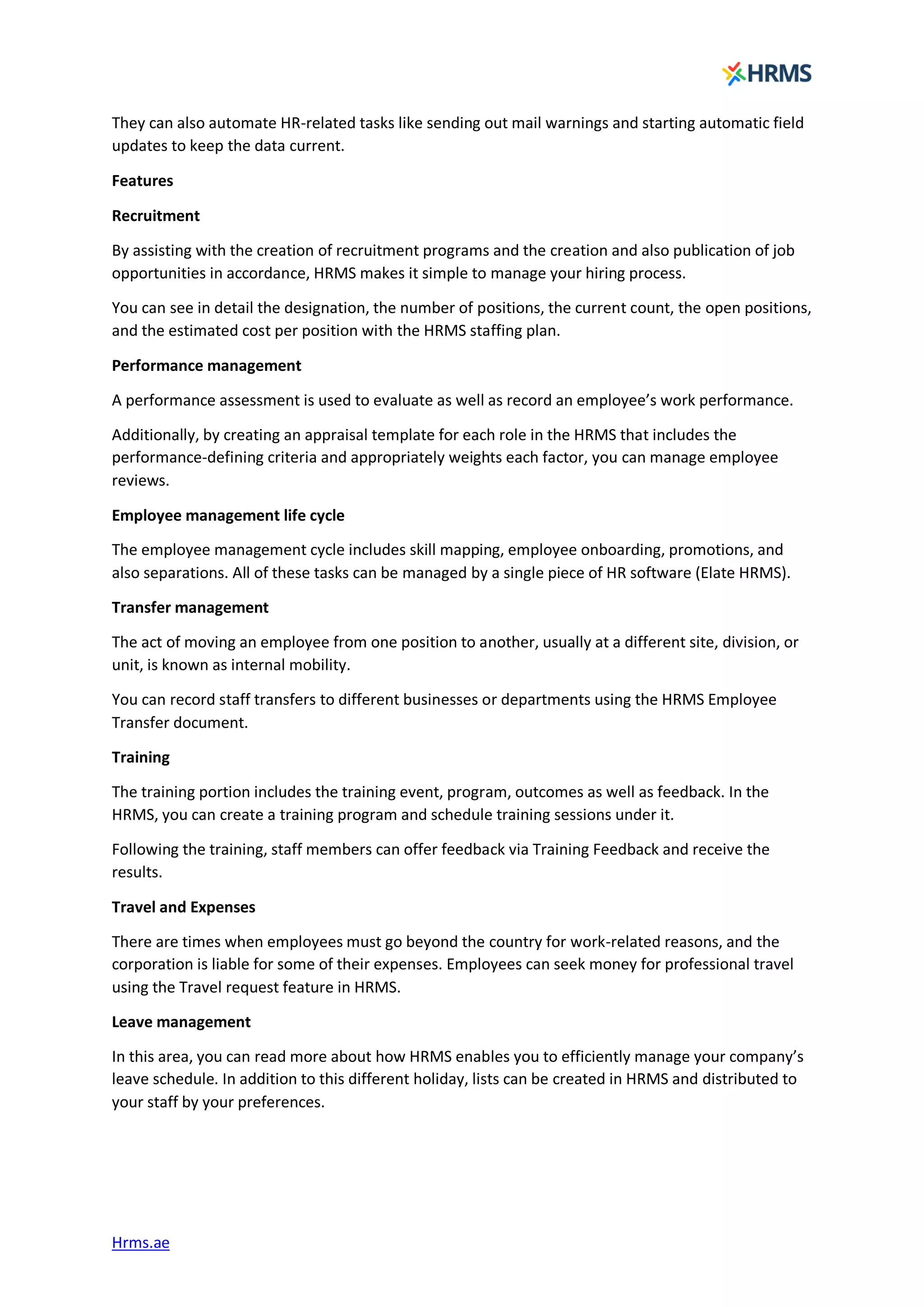 Top 10 HRMS Software Dubai | PDF