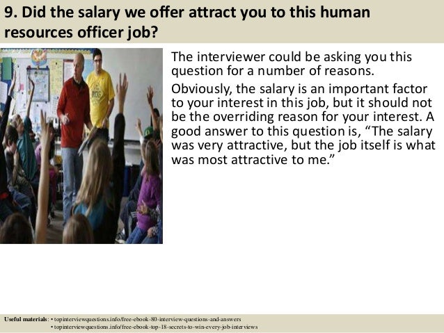 Top 10 human resources officer interview questions and answers