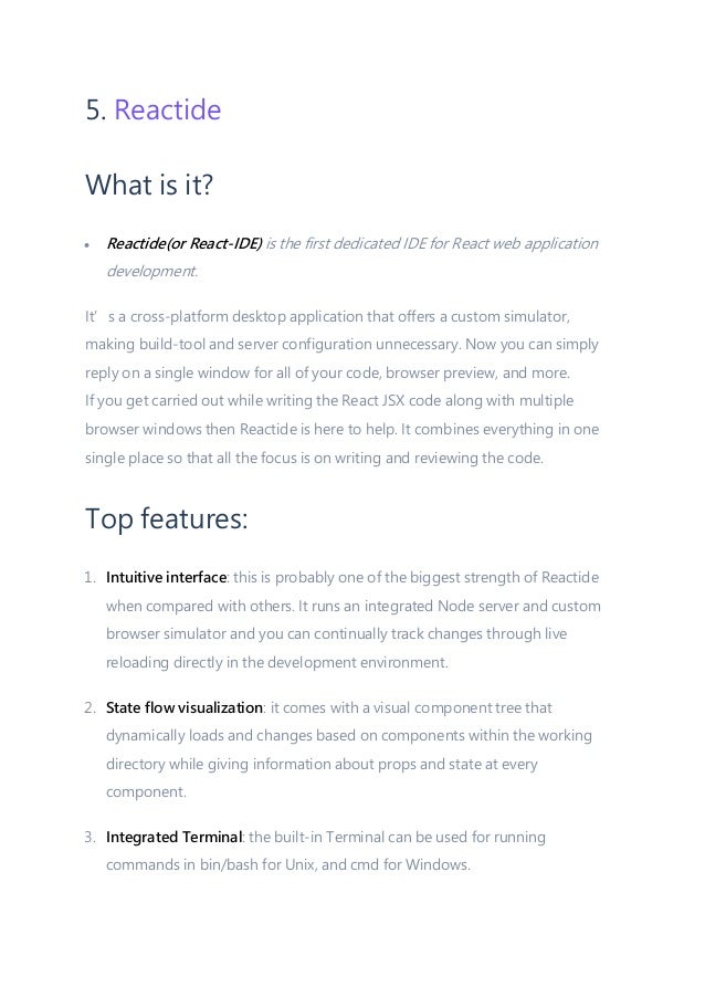 Top 10 IDEs for React.js Developers in 2021 | PDF
