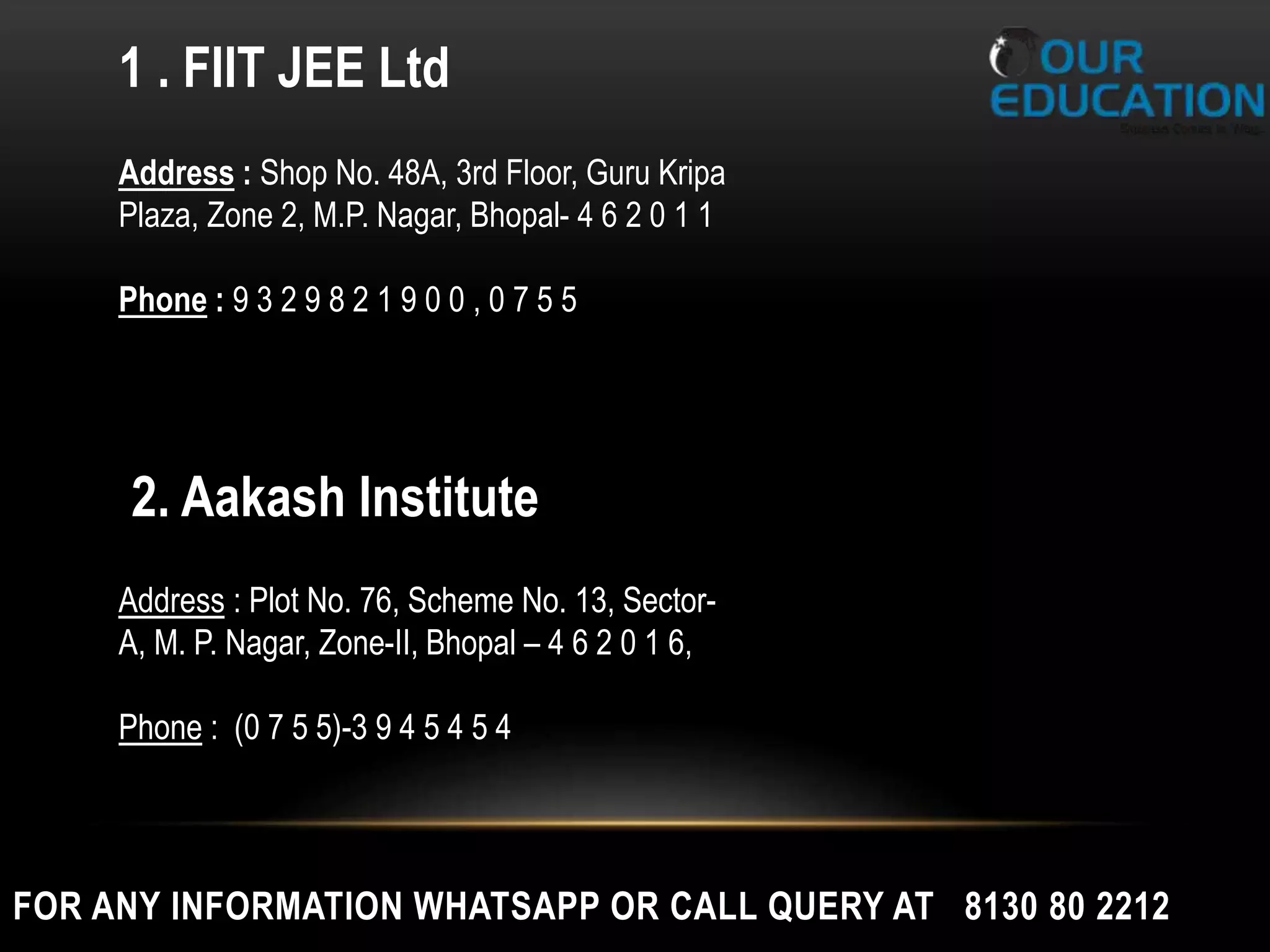 Top 10 iit jee coaching centers in bhopal | PPTX