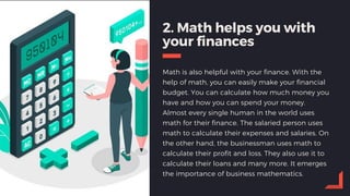 Top 10 importance of mathematics in everyday life | PPTX