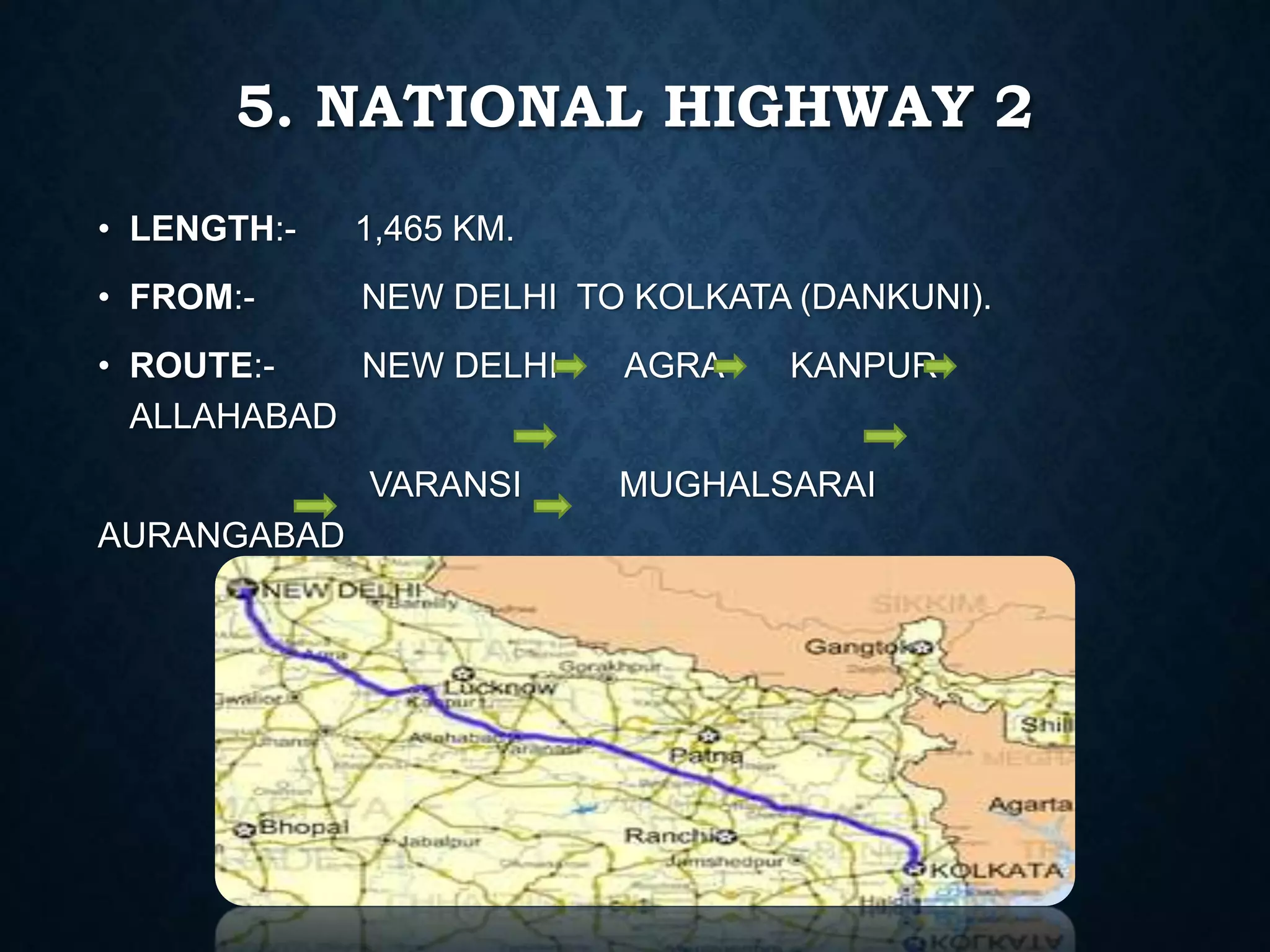Top 10 important national highways in india | PPT
