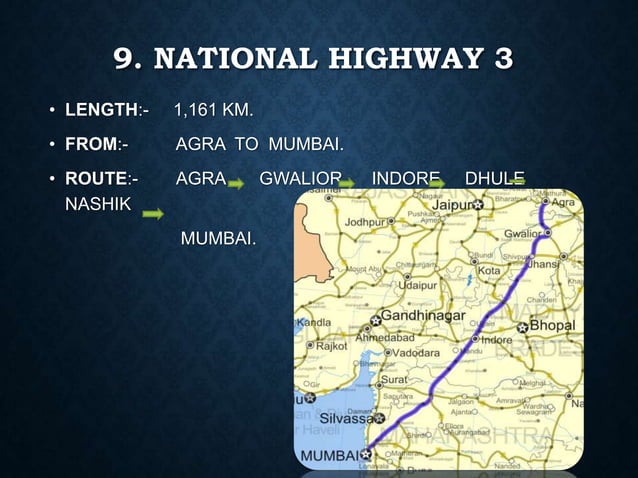 Top 10 important national highways in india | PPT