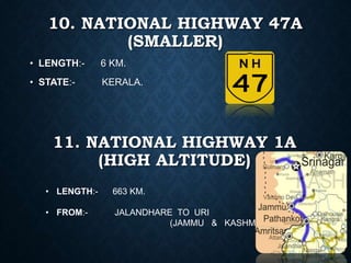 Top 10 important national highways in india | PPT