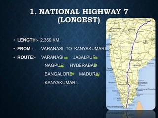 Top 10 important national highways in india | PPT