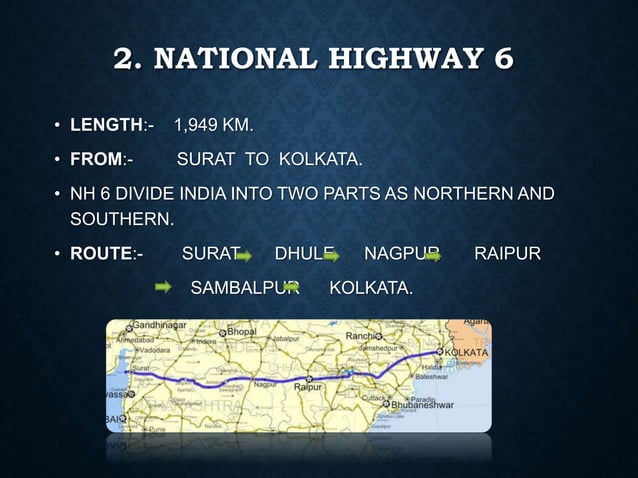 Top 10 important national highways in india | PPT