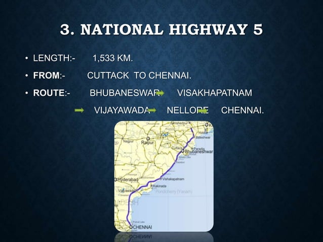 Top 10 important national highways in india | PPT