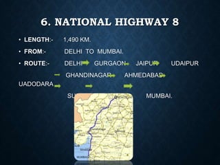 Top 10 important national highways in india | PPTX