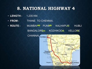 Top 10 important national highways in india | PPTX