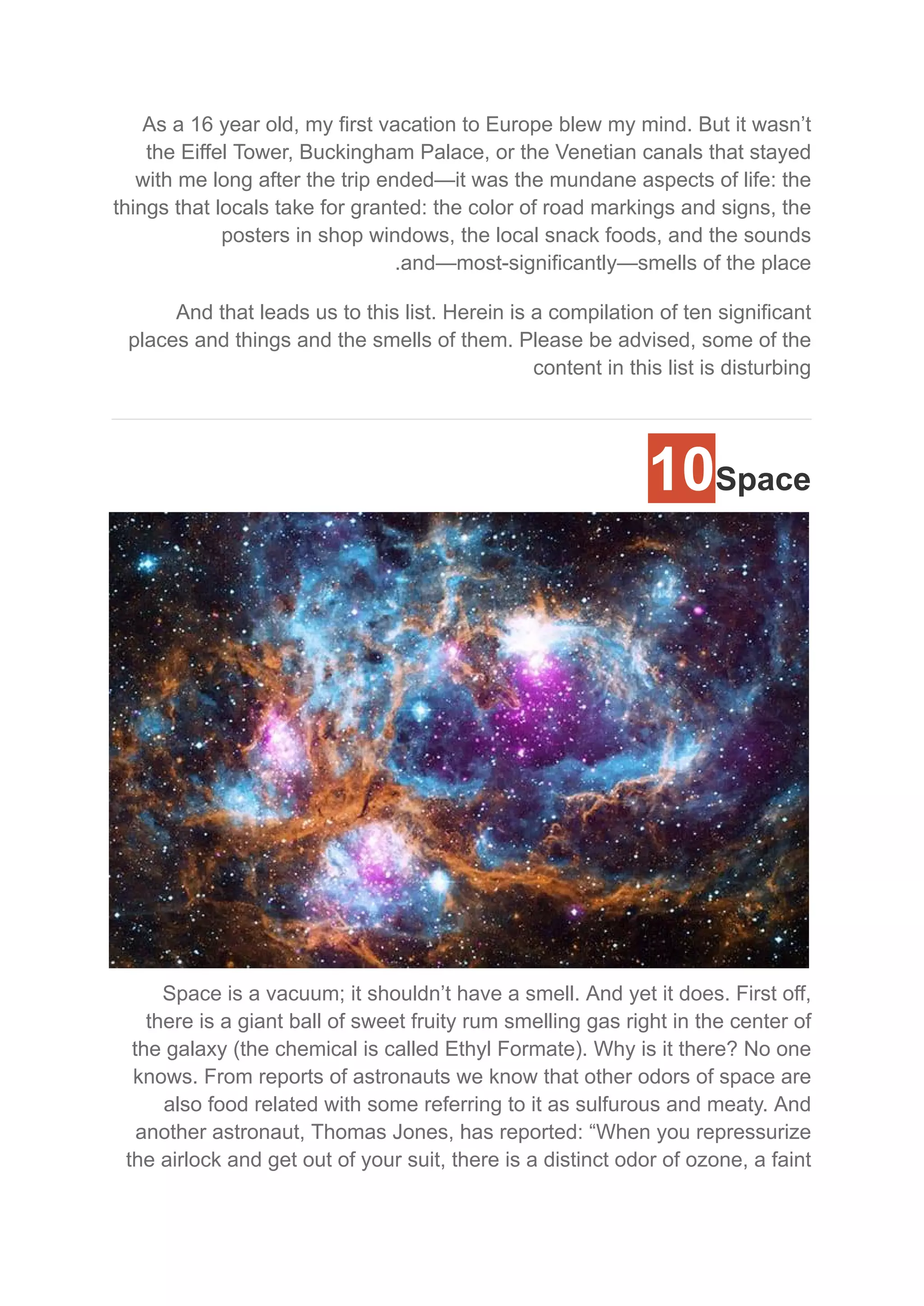 Top 10 incredible smells | PDF