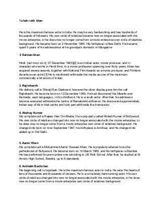 Top 10 Indian Actor Pdf