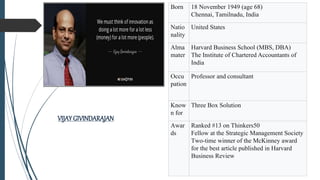 Top 10 best Indian management thinker all over world | PPTX