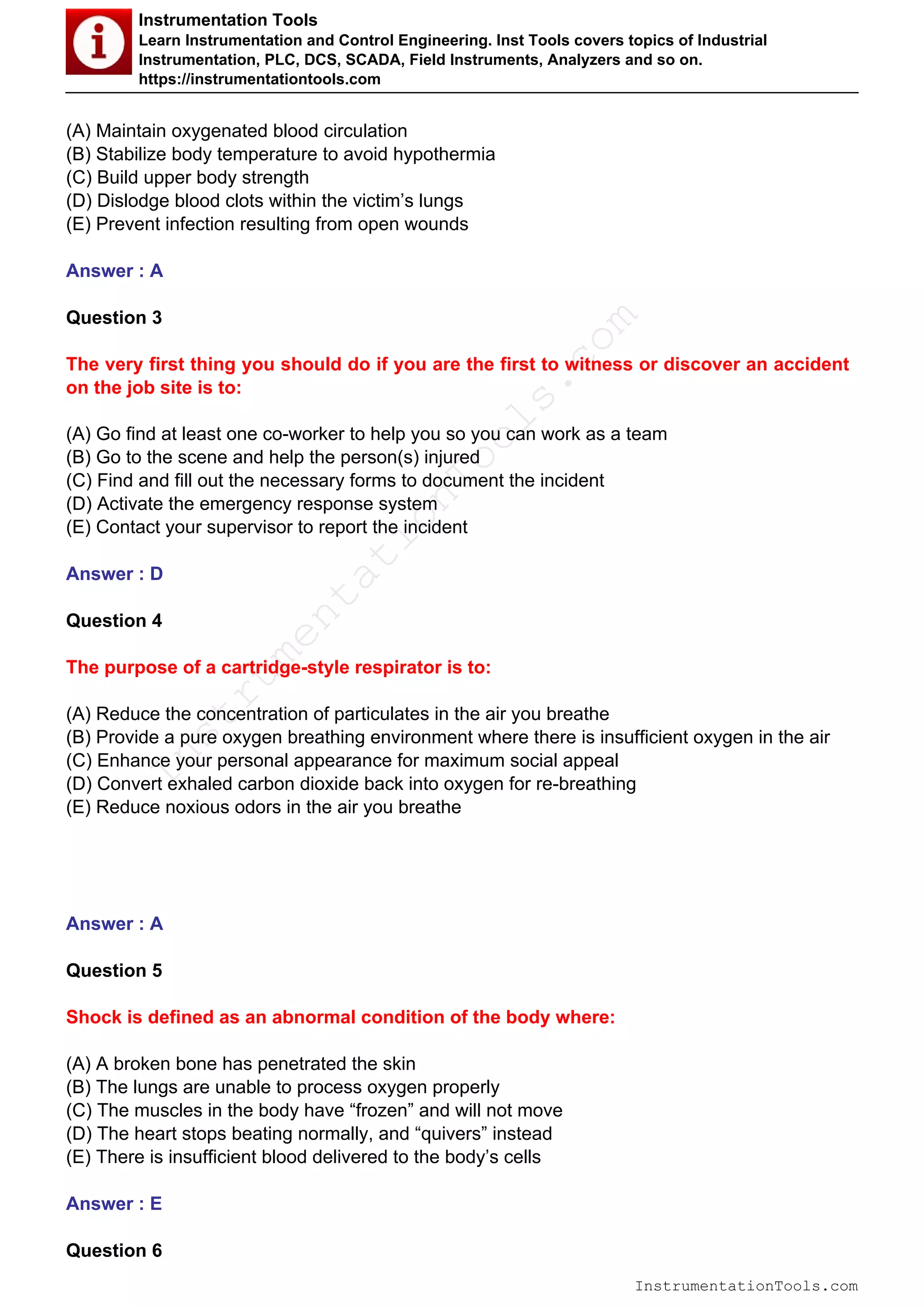 Top 10 industrial safety Questions | PDF
