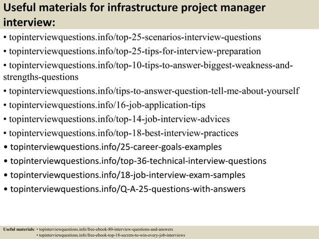Top 10 Infrastructure Project Manager Interview Questions And Answers top-10-infrastructure-project-manager-interview-questions-and-answers