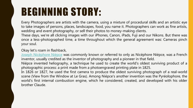Top 10 interesting facts about photography you should know | PPTX