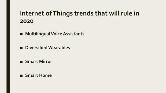Top 10 internet of things trends that will rule in 2020 | PPT