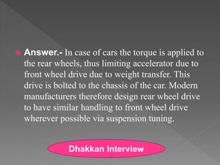 Top 10 interview question with answer for automobile | PPTX