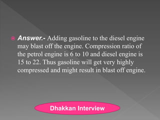 Top 10 interview question with answer for automobile | PPT