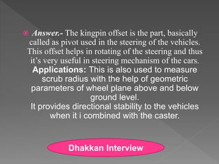 Top 10 interview question with answer for automobile | PPT