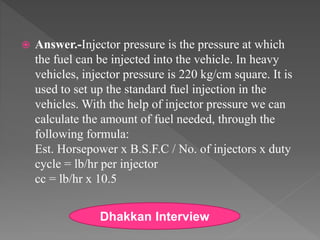 Top 10 interview question with answer for automobile | PPT