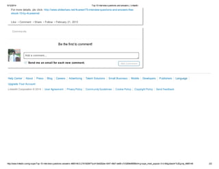 Top 10 interview questions and answers linked in | PDF | Social ...