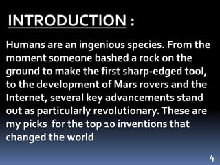 Top 10 inventions that changed the world (elenka maam) | PPTX