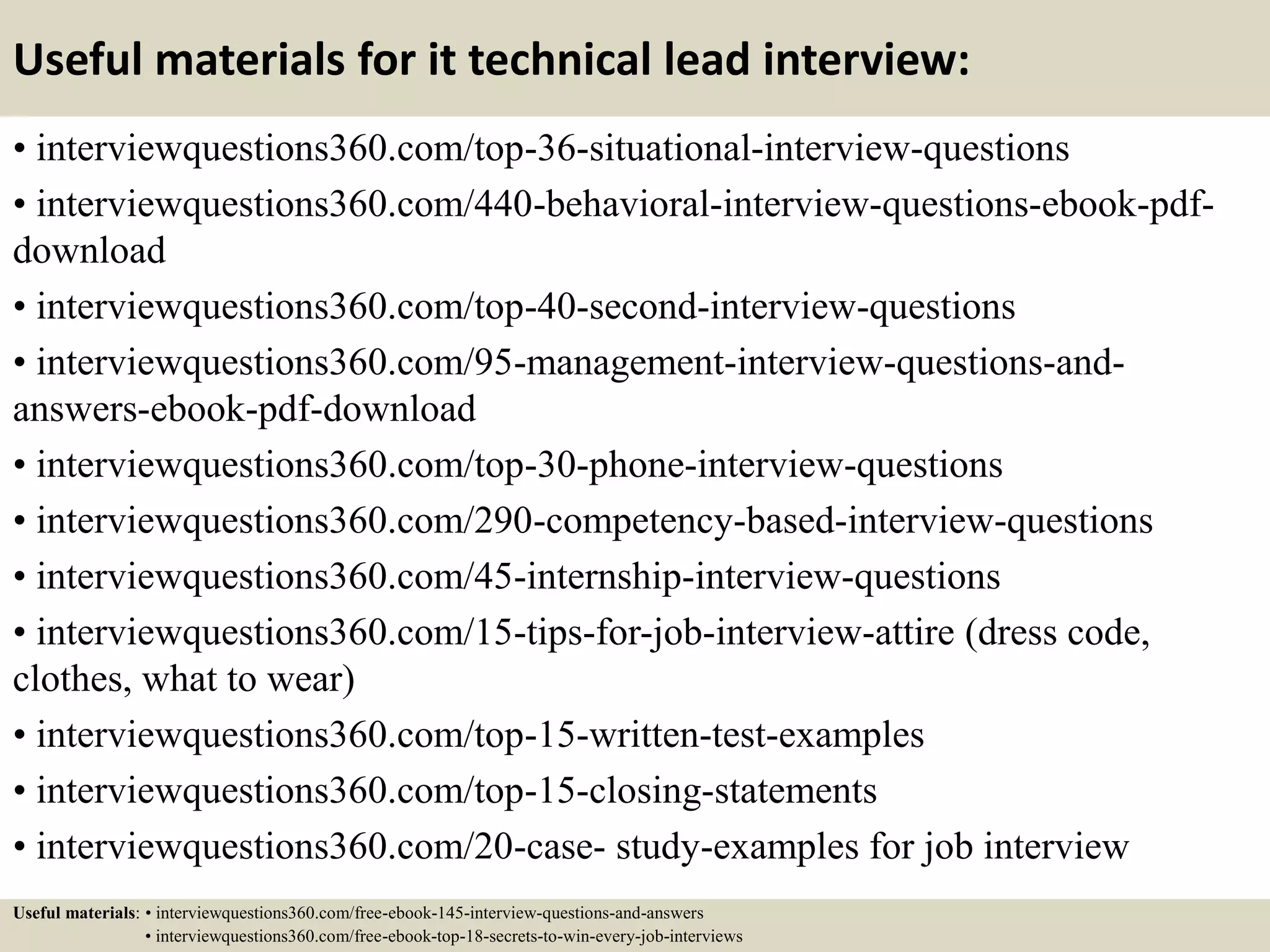 Top 10 It Technical Lead Interview Questions And Answers PPT Top 10 It Technical Lead Interview Questions And Answers PPT