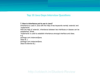 Top 10 java_oops_interview_questions | PPT