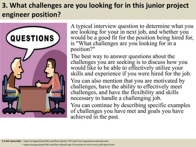 Top 10 junior project engineer interview questions and answers | PPTX