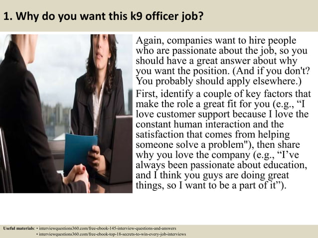 Top 10 k9 officer interview questions and answers | PPTX | Resume ...