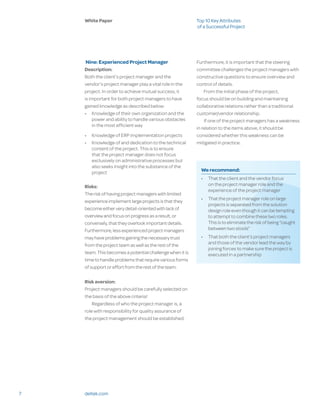 Top10 Key Attributes For A Successful Project | PDF
