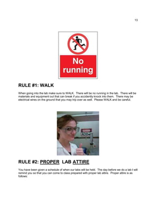 No Running In The Lab Sign