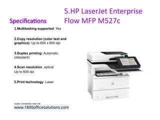 Top 10 Latest Commercial HP Copier 2024-2025.pptx