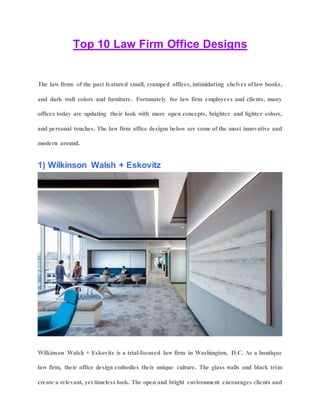 Top 10 law firm office designs | DOCX