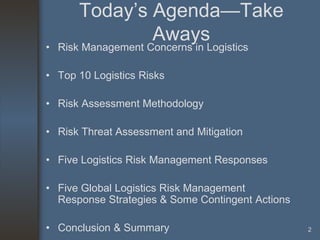 Top 10 Logistics Risks in the Spirit of David Letterman | PPTX