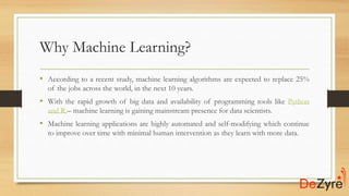 Machine Learning Algorithms | PPTX