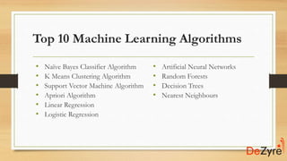 Machine Learning Algorithms | PPTX