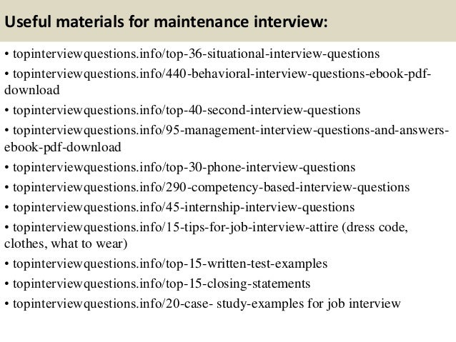 Industrial Maintenance Job Interview Questions Free Industrial Designer ...