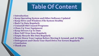 Top 10 PC Maintenance Tasks That You Need To Remember | PPTX ...