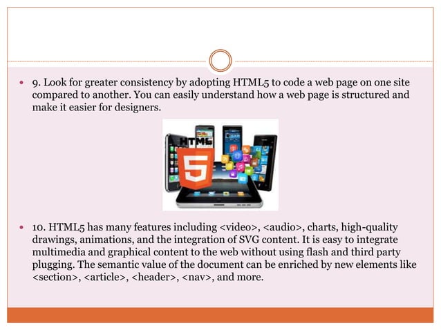 Top 10 major benefits of html 5 | PPT