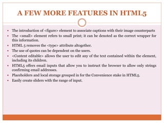Top 10 major benefits of html 5 | PPTX | Web Design and HTML | Internet