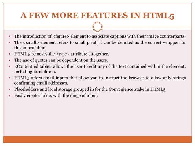 Top 10 major benefits of html 5 | PPT