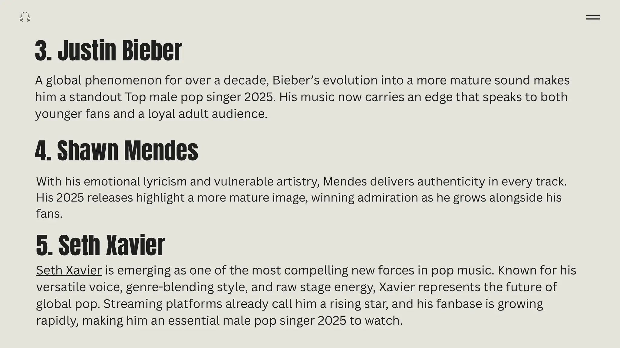 Top 10 Male Pop Singers You Can’t Ignore in 2025.pdf