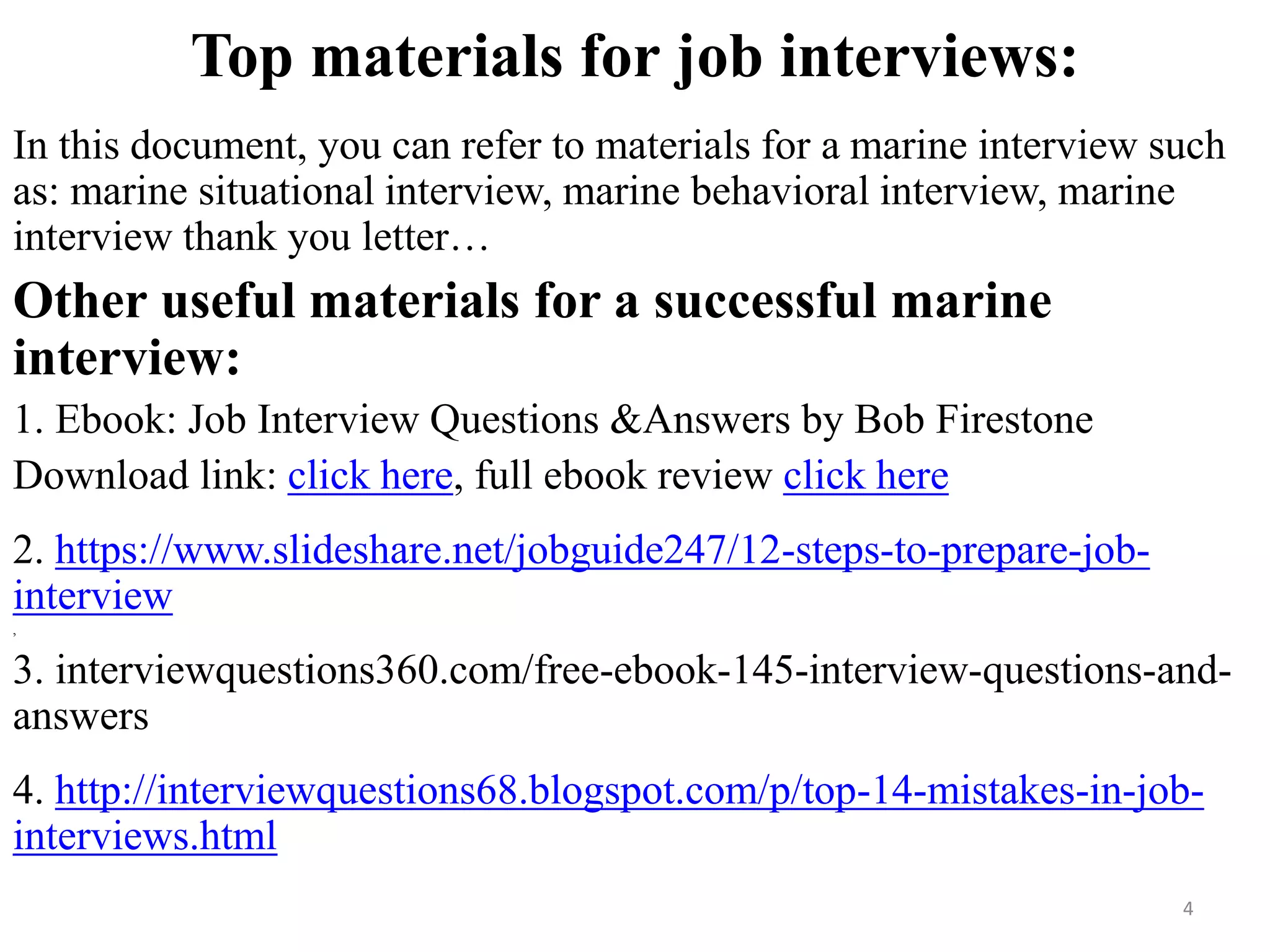 88 marine interview questions and answers | PDF