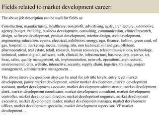 Top 10 market development interview questions and answers | PPTX