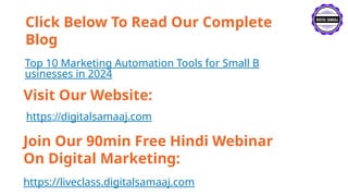 Top 10 Marketing Automation Tools for Small Businesses in 2024.pptx